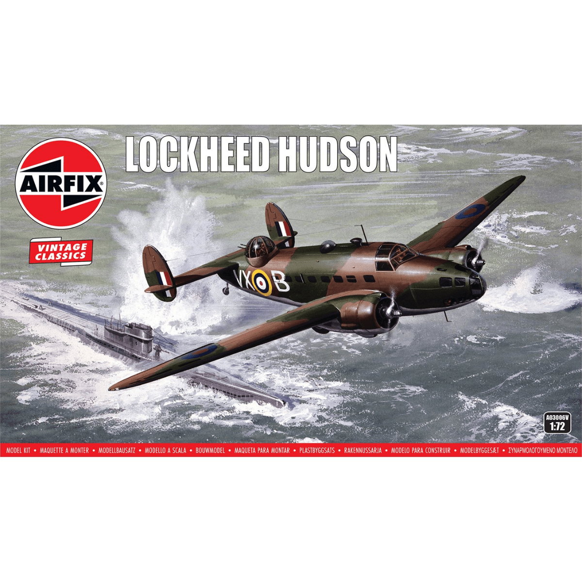 Airfix A03006V Lockheed Hudson Vintage Classics Plastic Kit - 1:72 Sca ...