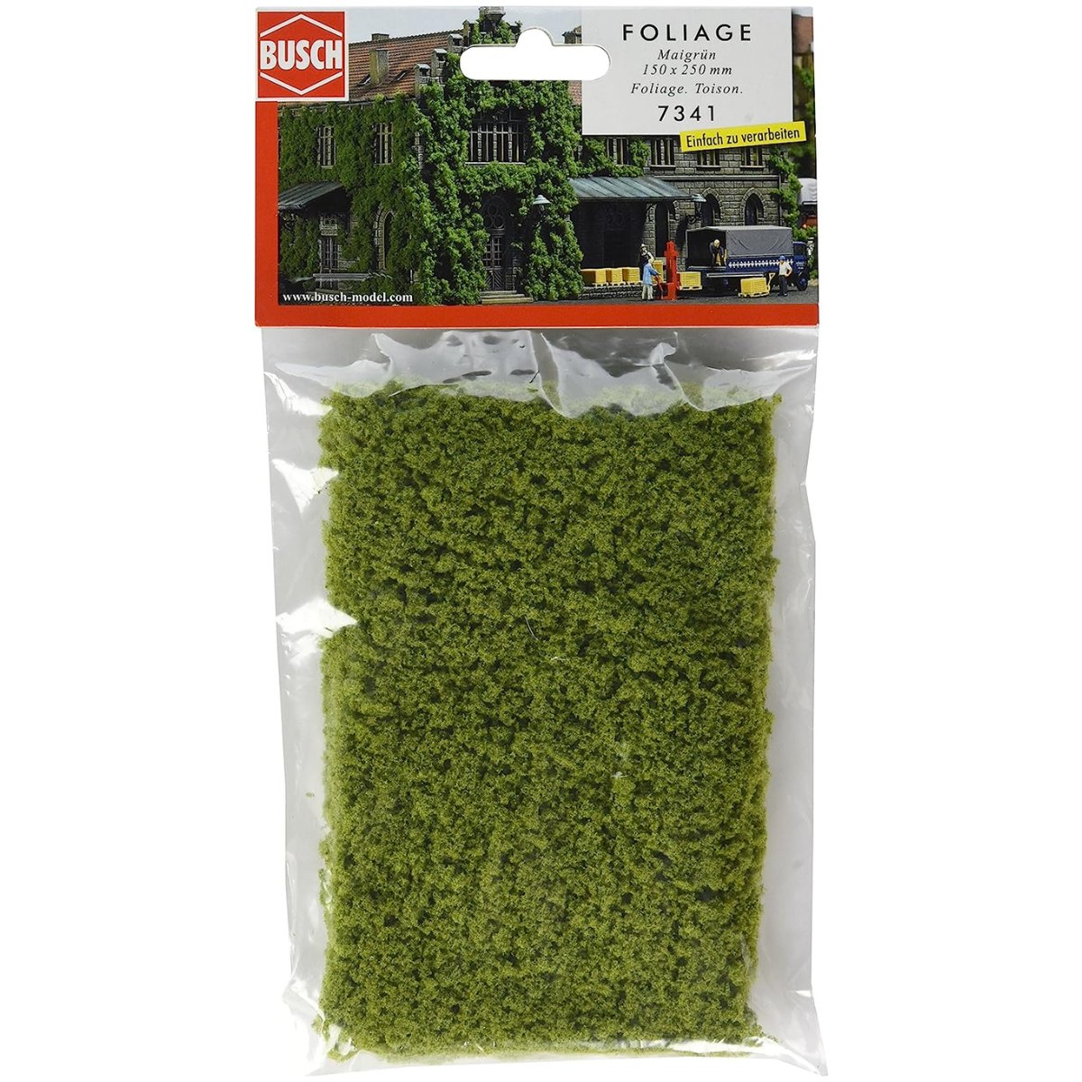 Busch 7341 Spring Green Micro Flock Foliage Sheet - Phillips Hobbies