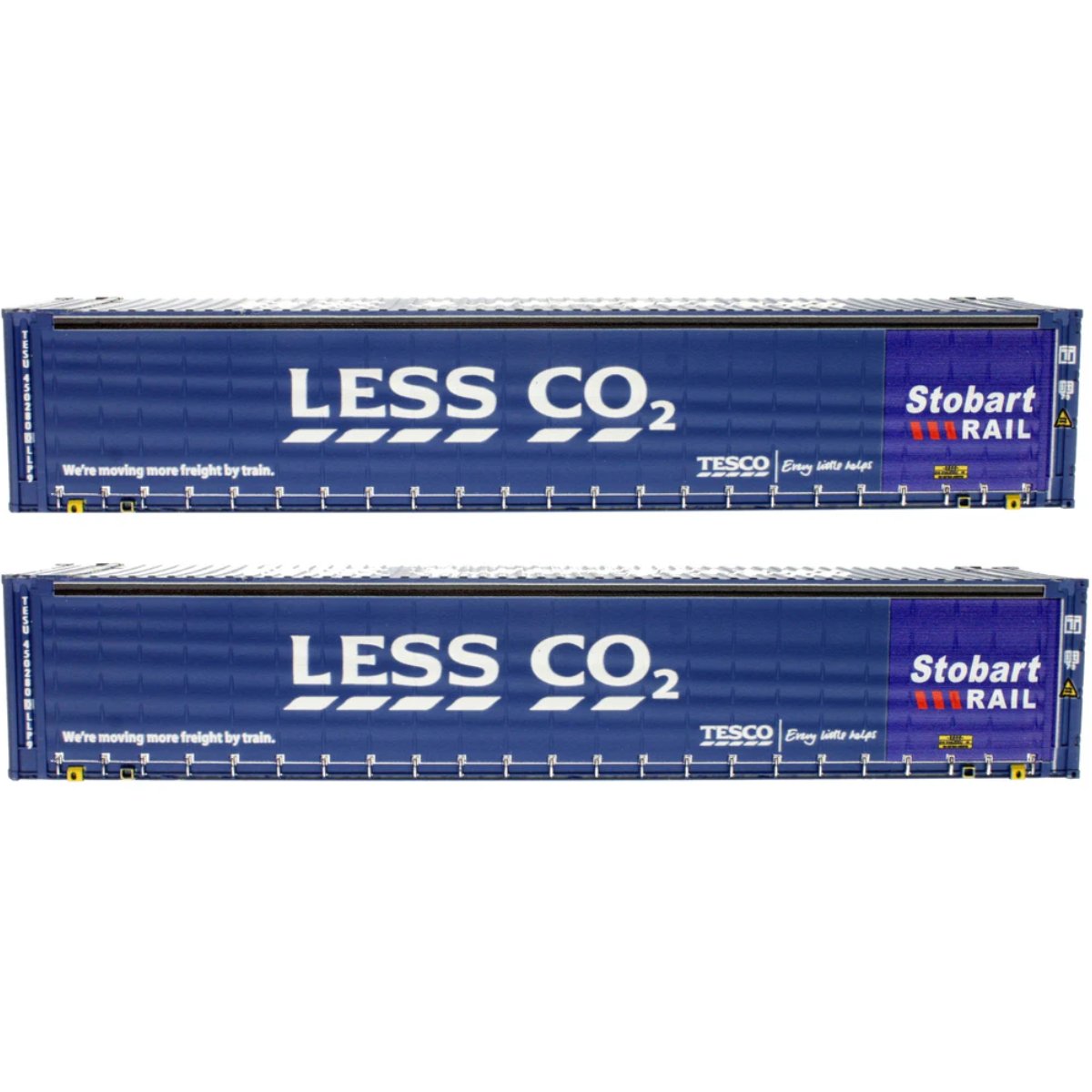 Dapol 4F-028-021 45FT Containers Curtainsided Less CO2 Stobart Rail ...
