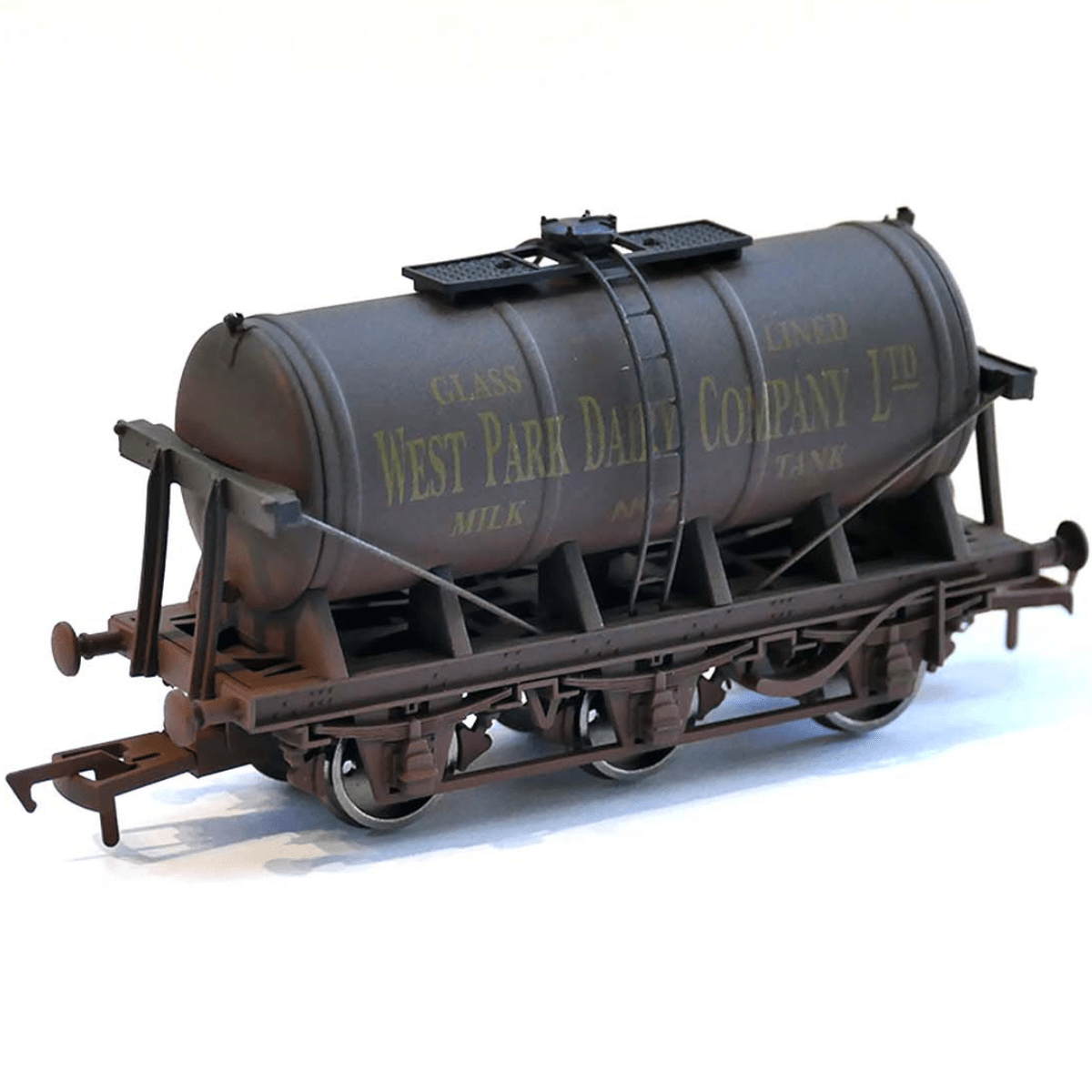 Dapol 4F-031-048 6 Wheel Milk Tank West Park Dairy 7 Weathered - OO Ga ...