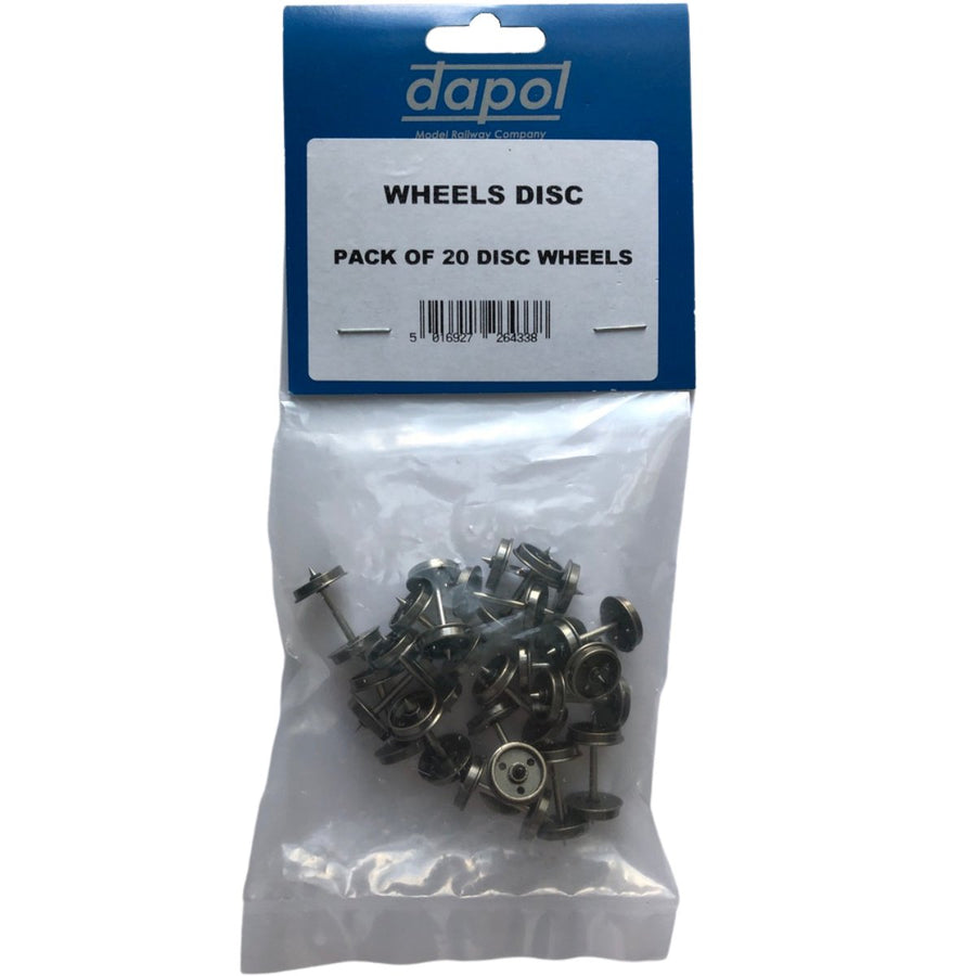 Dapol WHEELSDISC Pack of 20 Disc Wheels - OO Gauge - Phillips Hobbies