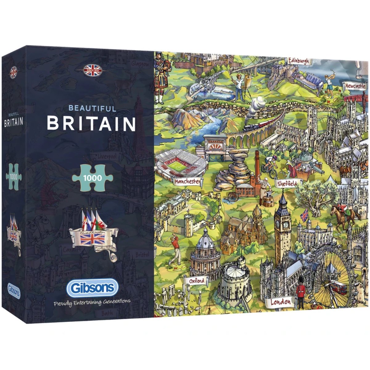 Gibsons Beautiful Britain Jigsaw Puzzle (1000 Pieces) - Phillips Hobbies
