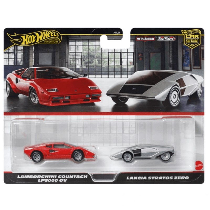 Hot Wheels Premium Car Culture 2 Pack Lamborghini Countach LP5000 QV ...