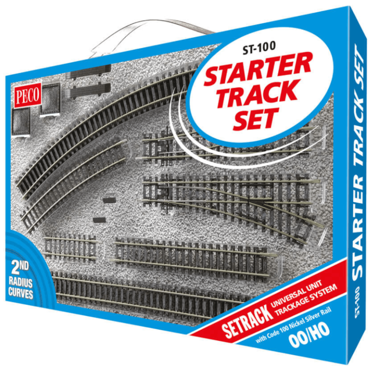 Peco ST-100 Starter Track Set - 2nd Radius - OO/HO Gauge - Phillips Hobbies
