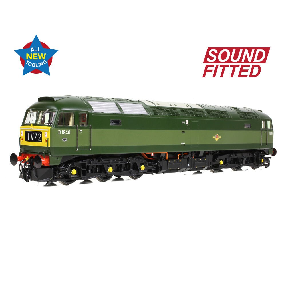 PRE-ORDER: Bachmann Class 47/0 D1940 BR Two-Tone Green (Small Yellow P ...