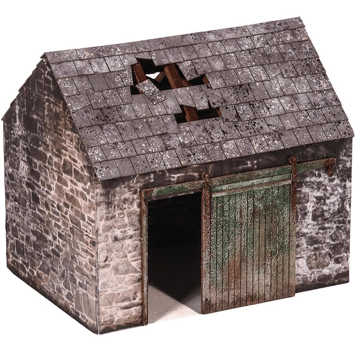Scale Model Scenery KX057 Derelict Barn - OO/HO Gauge Kit - Phillips ...