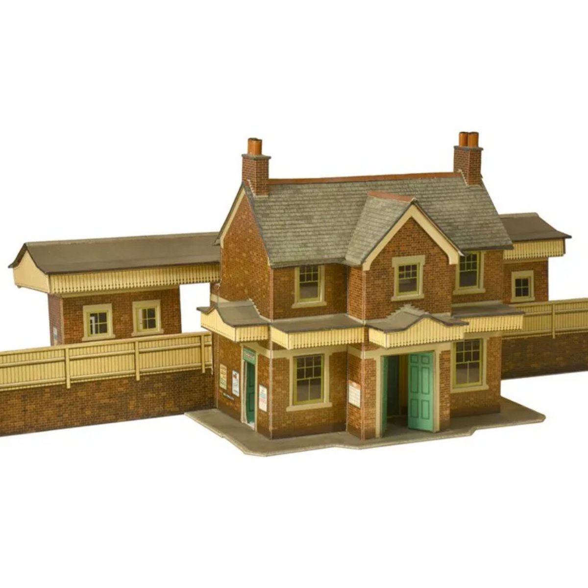 Superquick A2 Country Station Building - OO Gauge Card Kit - Phillips ...