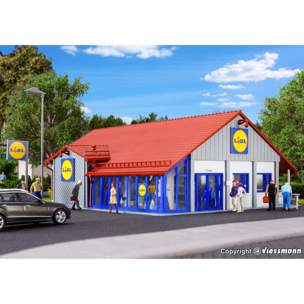 Vollmer HO 43662 Lidl Supermarket Plastic Kit - OO Gauge - Phillips Hobbies