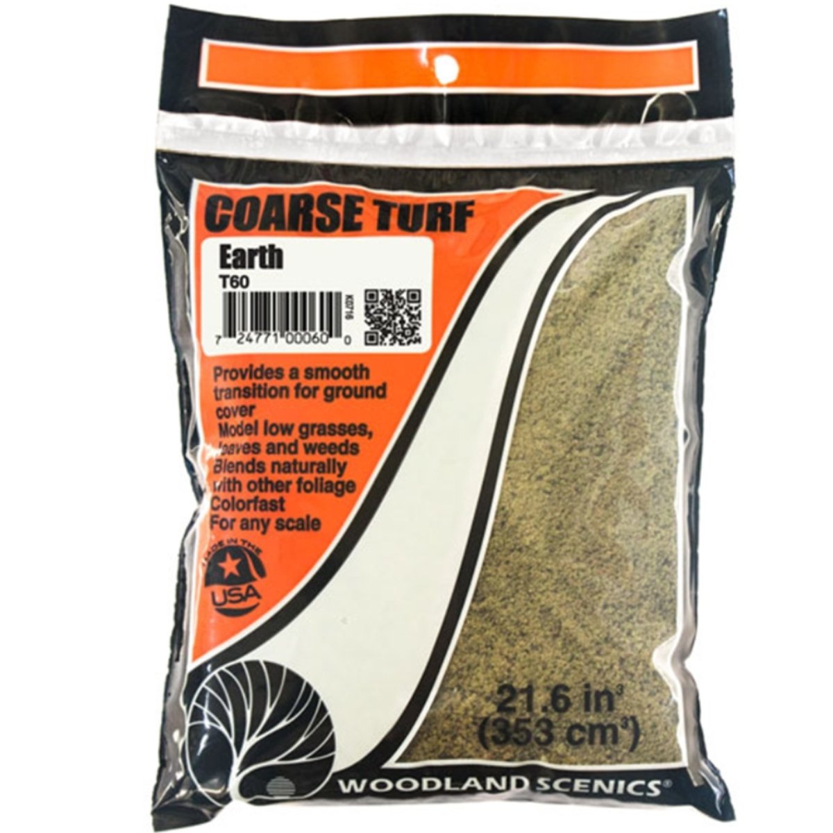 Woodland Scenics T60 Earth Coarse Turf (Bag) - Phillips Hobbies